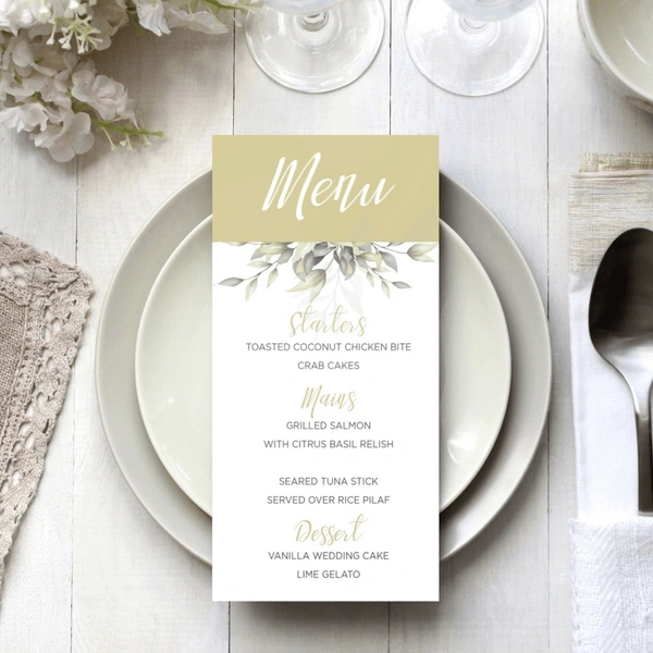 Bespoke Wedding Menu Printing | Leicester | Soar Valley Press